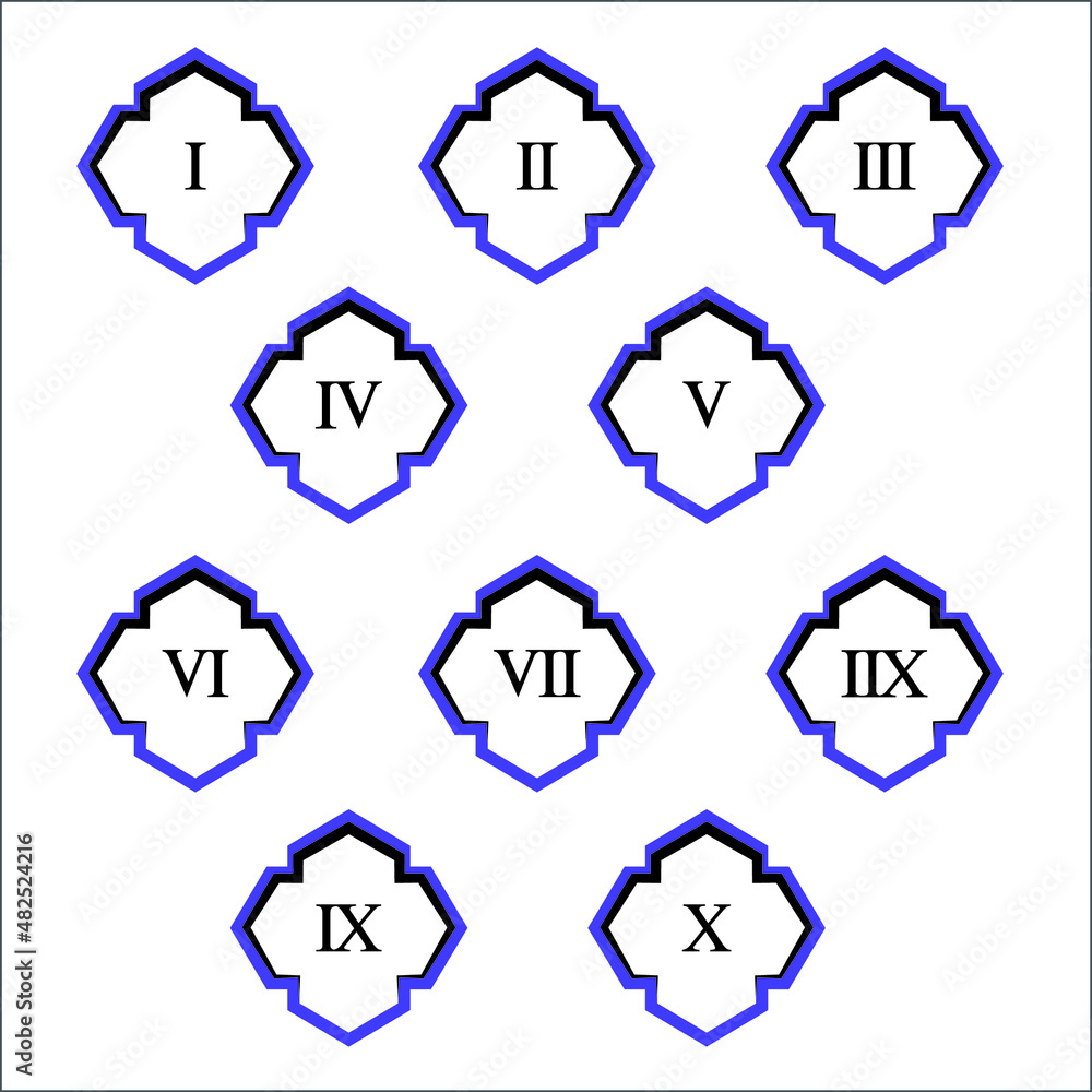 Colorful info-graphic roman numbers can be use to create presentation ...