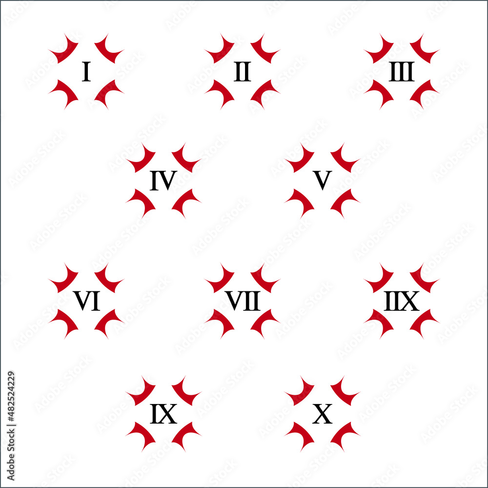 Colorful info-graphic roman numbers can be use to create presentation ...