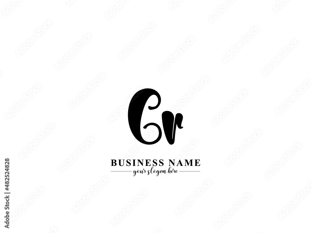 Signature Letter CR Logo, Cute Baby cr Logo Icon Vector Image Design ...
