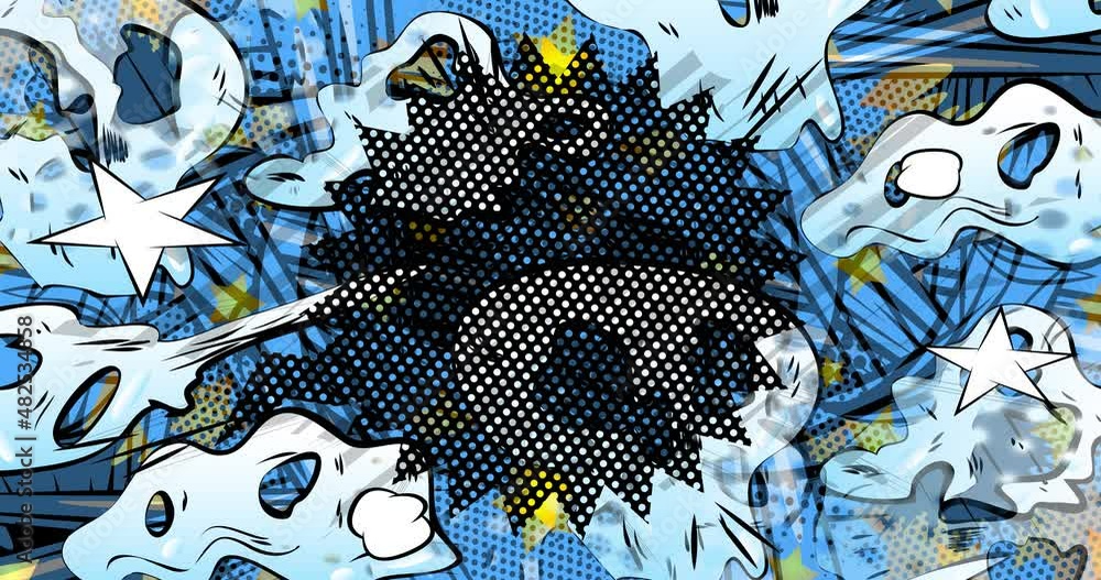 Retro comic style pop art background. Manga cartoon backdrop stock ...