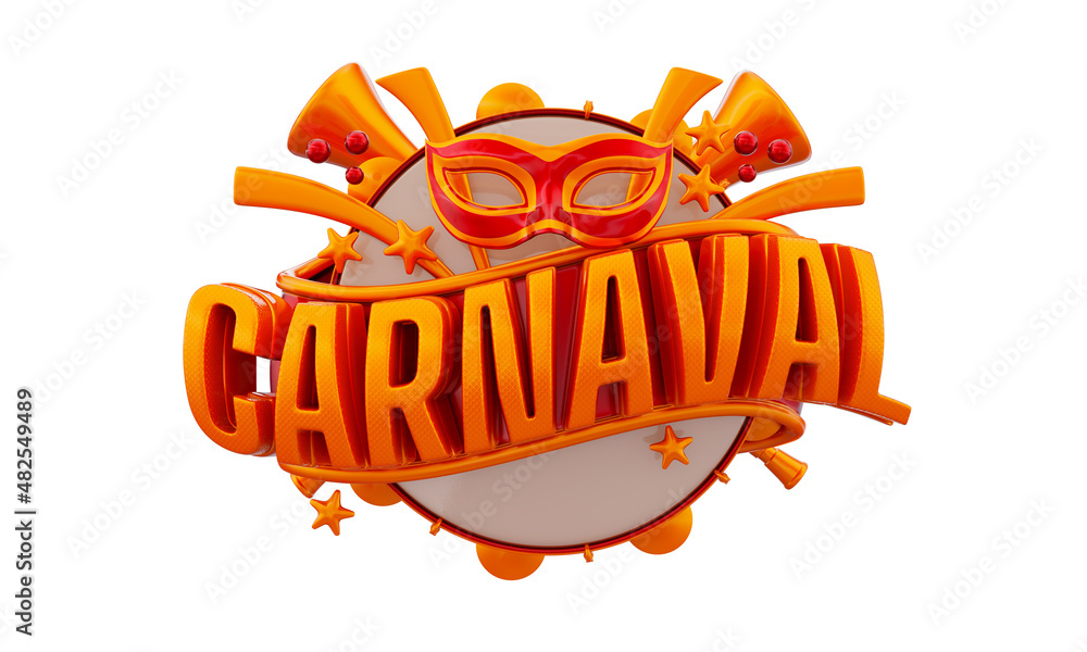 Carnival logo for companies in 3d rendering Stock Illustration | Adobe ...