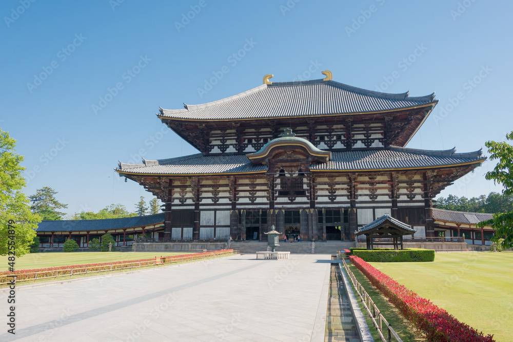 Nara, Japan - Mar 24 2019 - Todaiji Temple in Nara, Japan. It is part ...