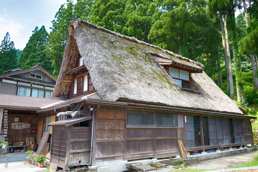 Nanto, Japan - Jul 31 2017- Gassho-zukuri houses at Ainokura village ...