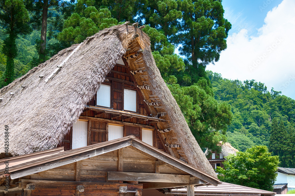 Nanto, Japan - Jul 31 2017- Gassho-zukuri houses at Ainokura village ...
