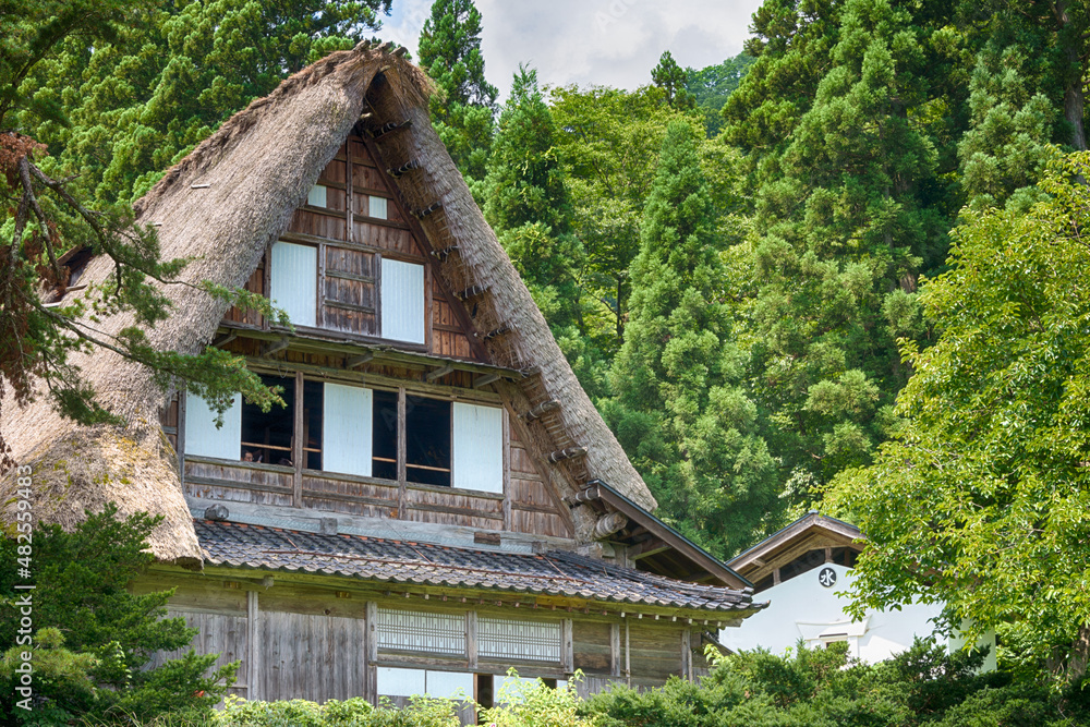 Nanto, Japan - Jul 31 2017- Gassho-zukuri houses at Ainokura village ...