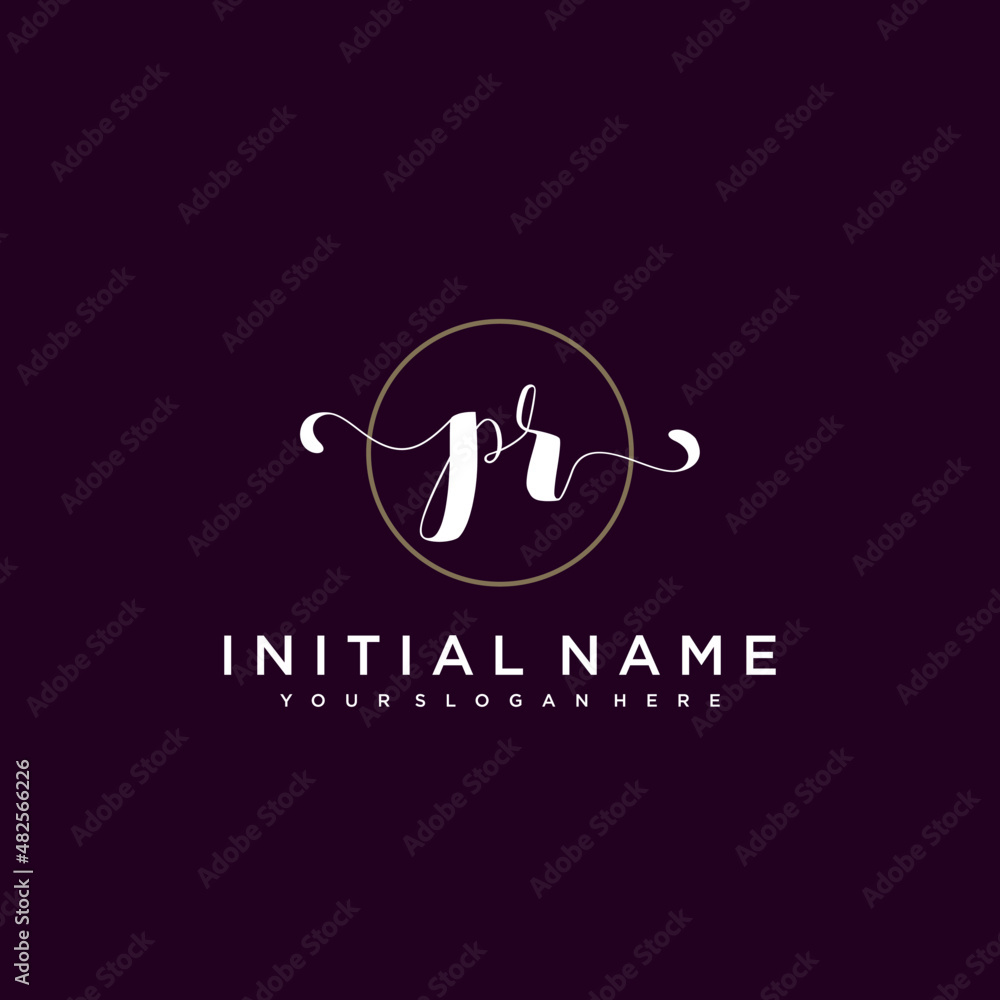 PR Beautiful handwriting logo or wedding monograms collection Stock ...