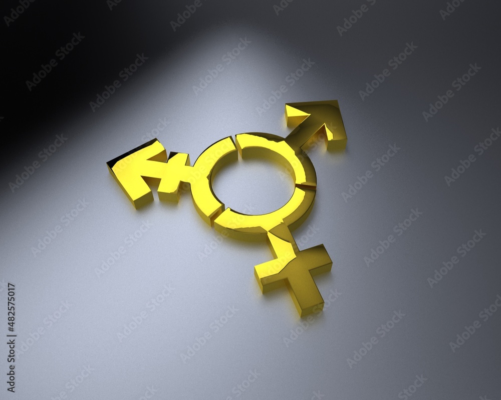 gender symbol 3D zeichen drittes geschlecht Stock Illustration | Adobe ...