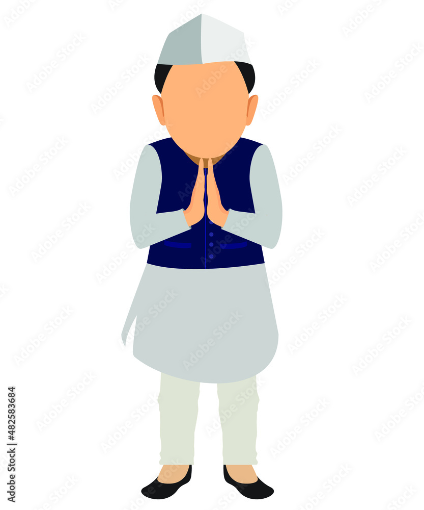 Indian politician request for voting flat vector illustration Stock ... Indian politician request for voting flat vector illustration Stock ...