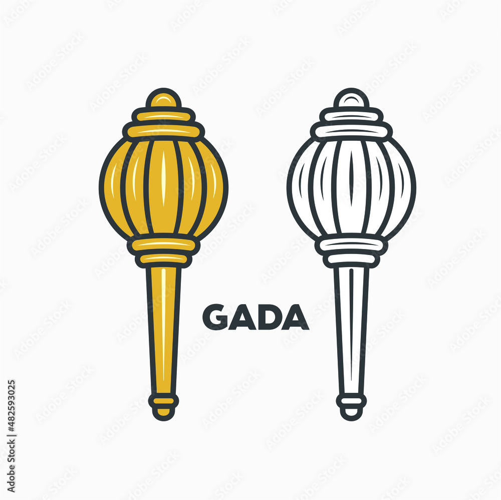 illustration of gada, vector art. Stock Vector | Adobe Stock