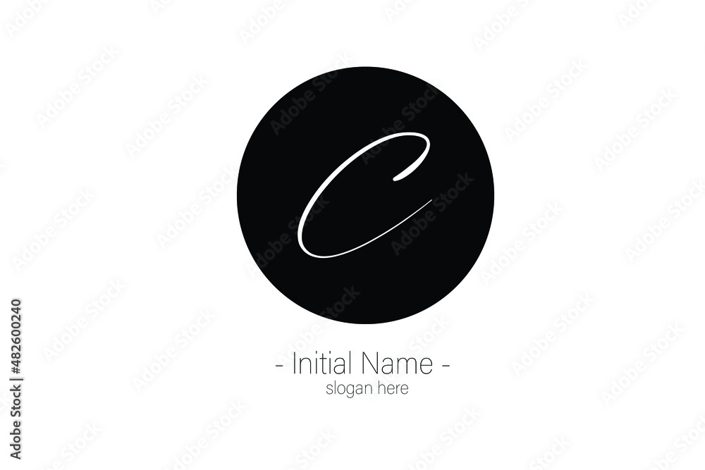 Simple and Elegant logo of letter C for company name or initial name ...
