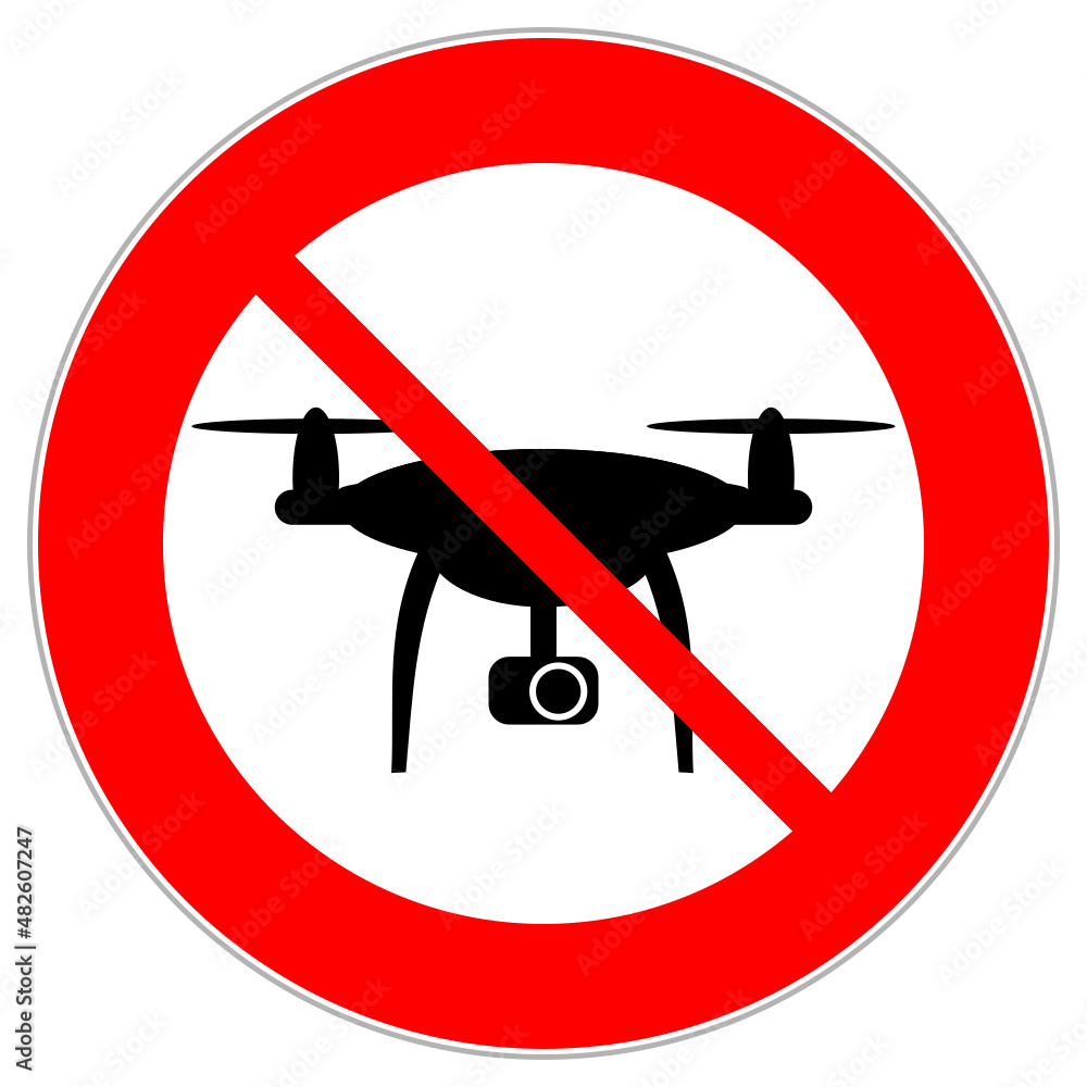 Traffic sign as a ban to fly with drones and other UAVs Stock Vector ...
