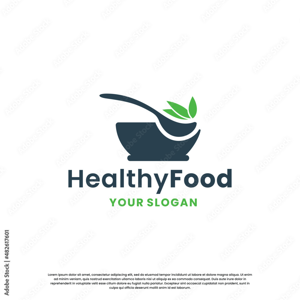 fresh food logo design. healthy food logo for business restaurant Stock ...