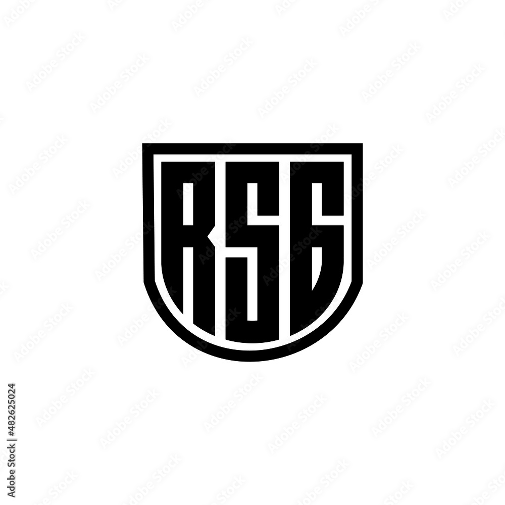 RSG letter logo design with white background in illustrator, vector ...