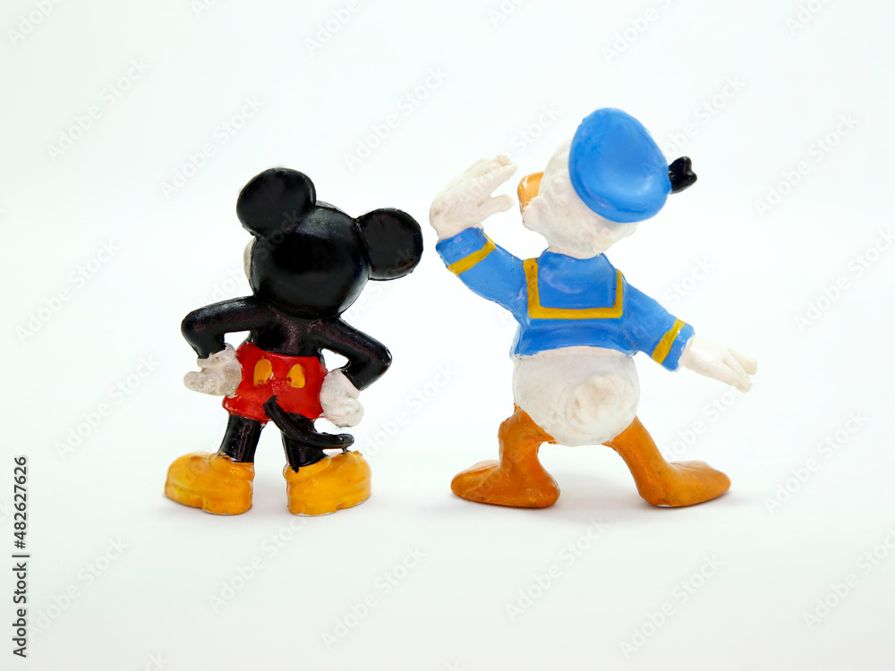 Mickey Mouse and Donald Duck. Friends. Walt Disney cartoon characters ...