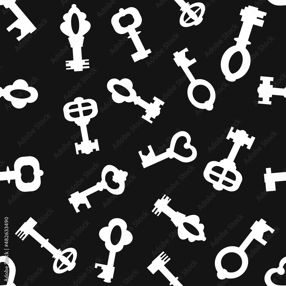 Seamless pattern with Keys. Texture for textile, wallpaper and backdrop ...