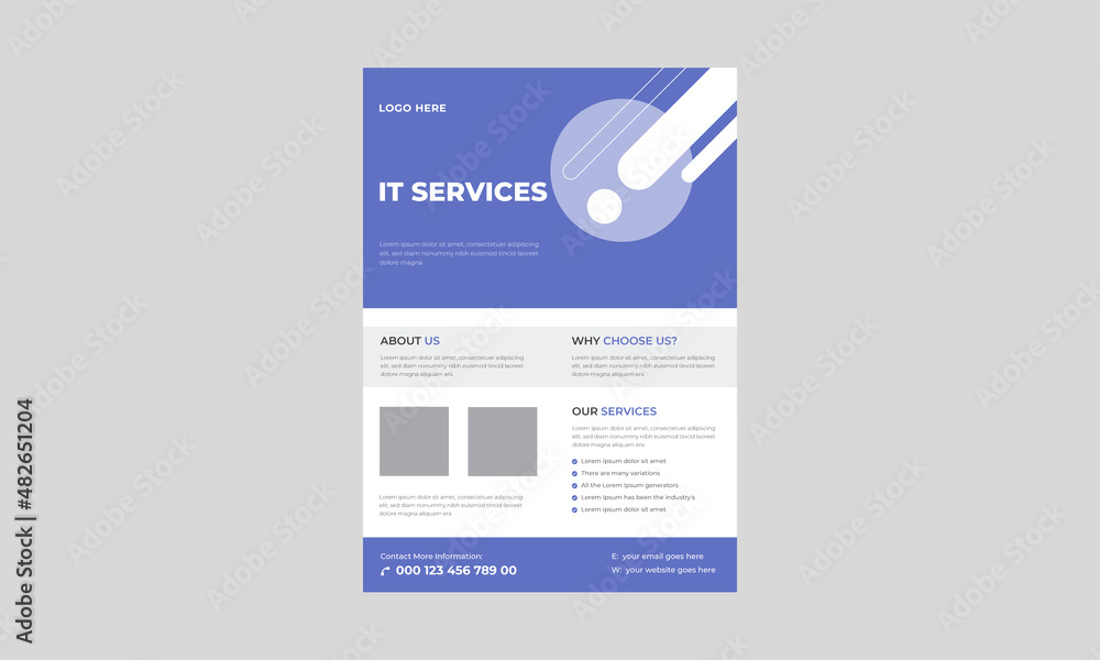 IT service and management flyer template, Tech Repair Center Flyer ...