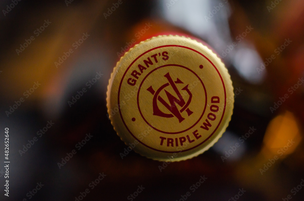 Foto de LONDON, UNITED KINGDOM - JANUARY 23, 2022 Grants Triple Wood ...