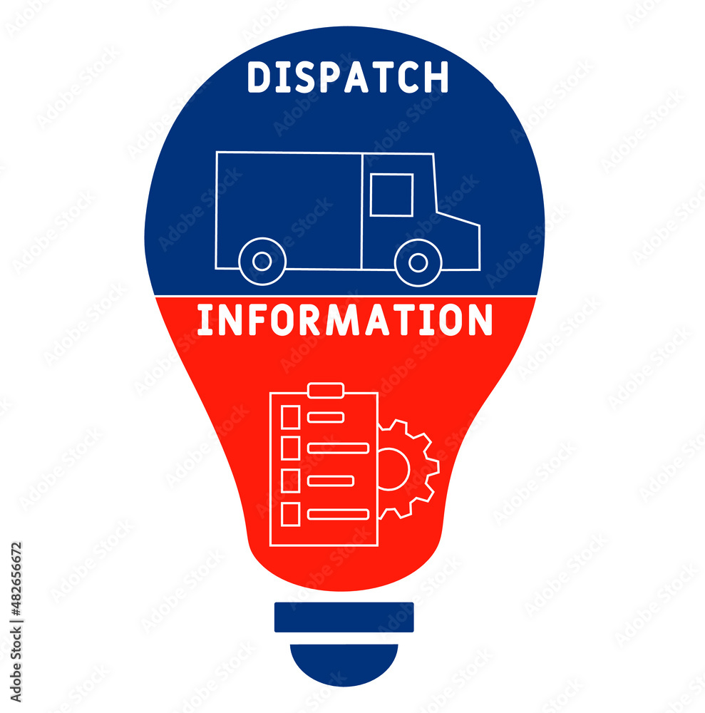 DI - Dispatch Information acronym. business concept background. vector ...