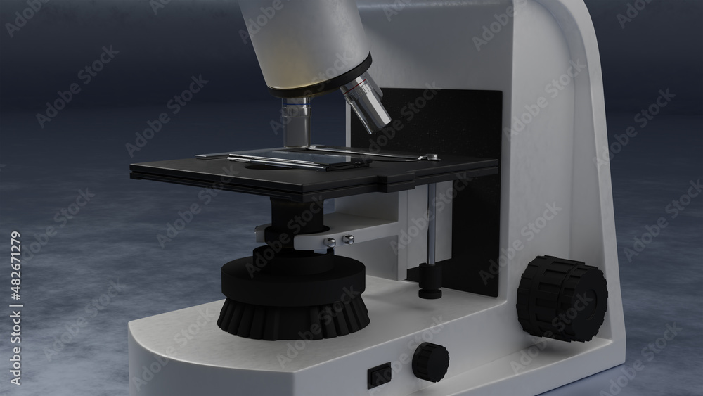 Microscopio de laboratorio clínico y químico. Herramienta de trabajo ...