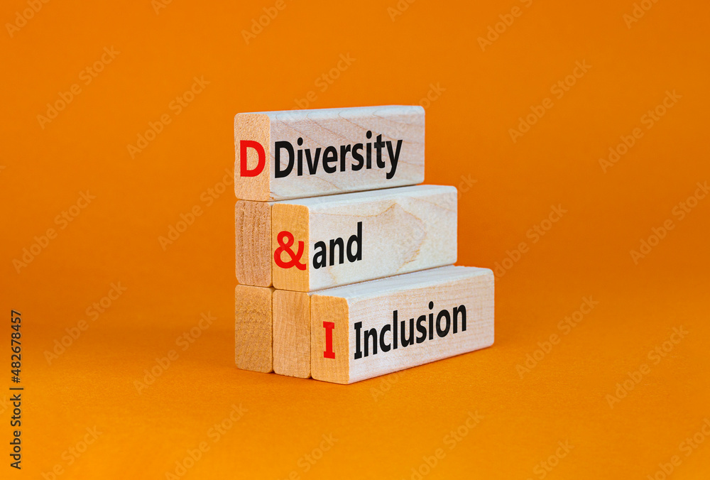 D and I, Diversity and inclusion symbol. Concept words D and I ...