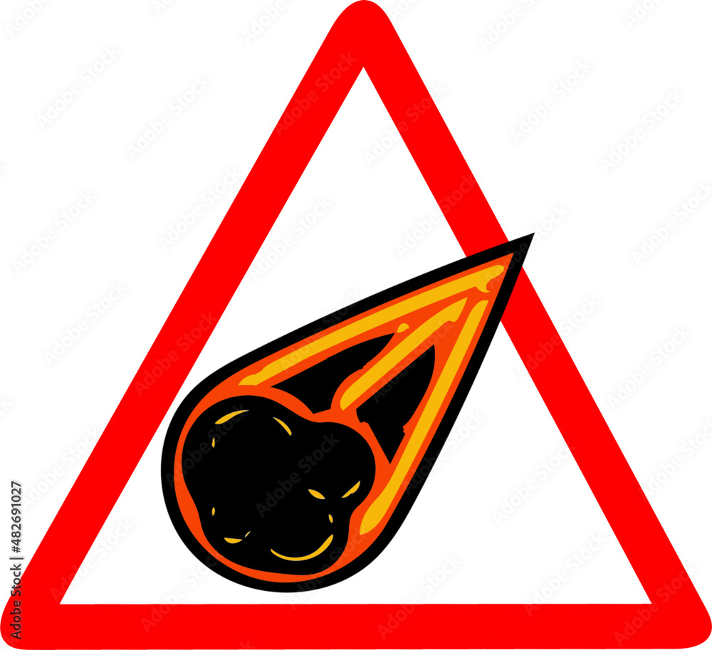 Meteor, meteorite danger, danger from outer space, comet, disaster ...