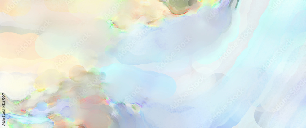 Watercolor abstract painting with pastel colors for poster, wall art ...