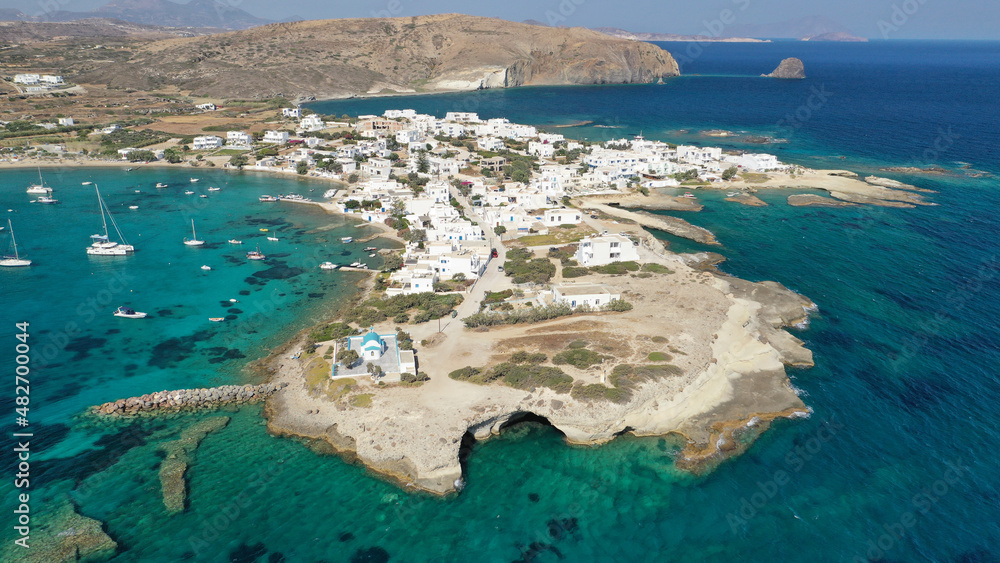 Aerial drone photo of small picturesque Saint Nicholas Holy Orthodox ...
