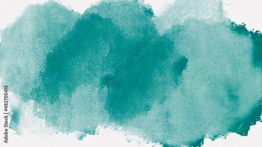 Abstract teal cloud with watercolour smudge, luxury wallpaper art with ...