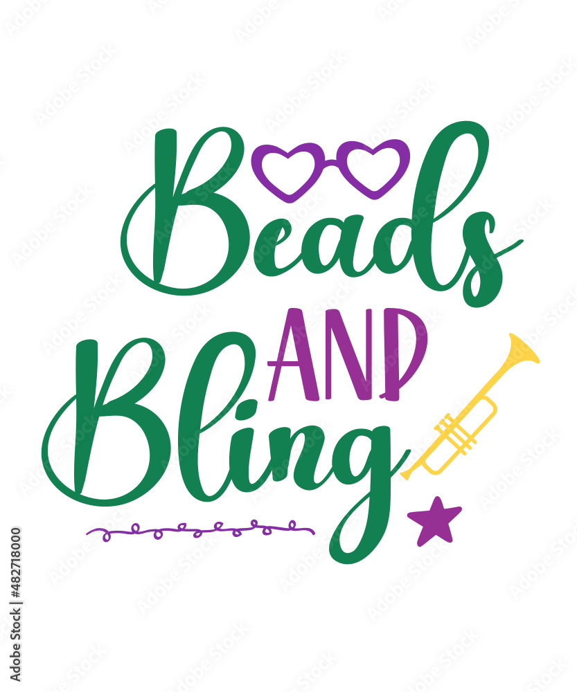Mardi Gras SVG Bundle, PNG Bundle, Fat Tuesday Carnival, Beads Bling ...