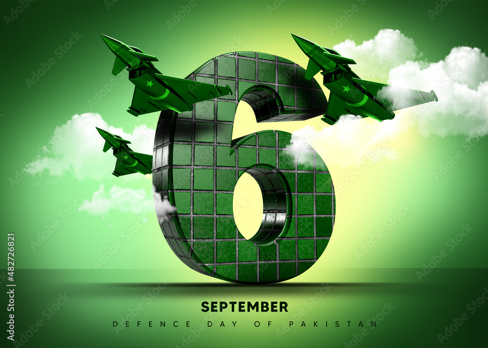 6 September Poster, Defense day of Pakistan, 3D illustration. Stock ...