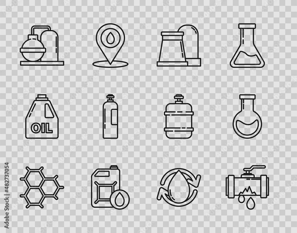 Set line Chemical formula consisting of benzene rings, Oil and gas ...