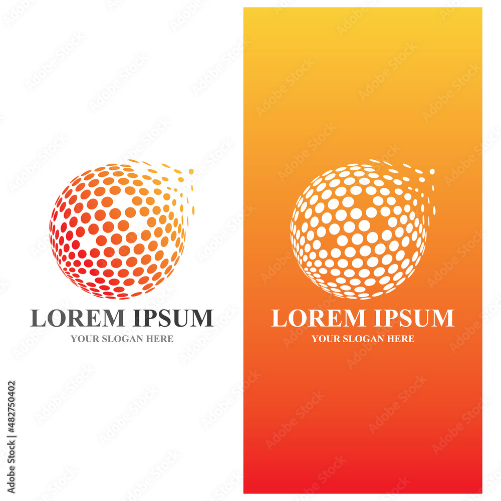World Globe Logo Template Vector Stock Vector Adobe Stock