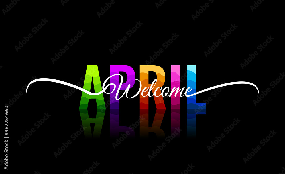Welcome april design template for calendar, greeting cards or print ...