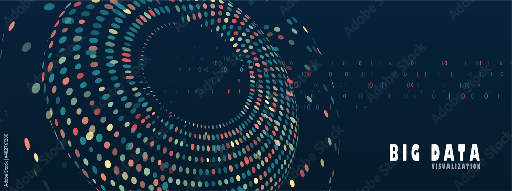 Abstract big data visualization Stock Vector | Adobe Stock