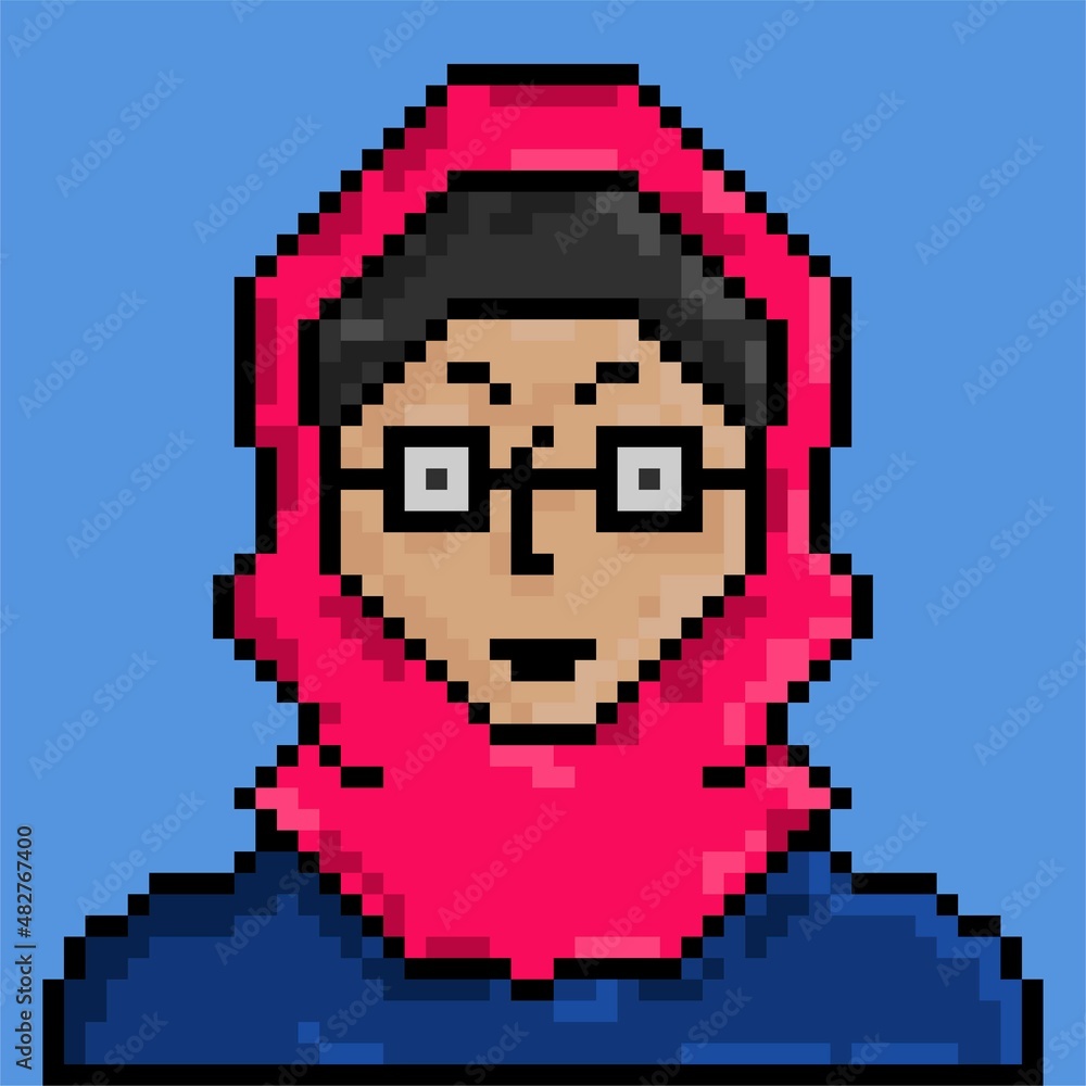 Pixel art style people character illustration Stock Vector | Adobe Stock