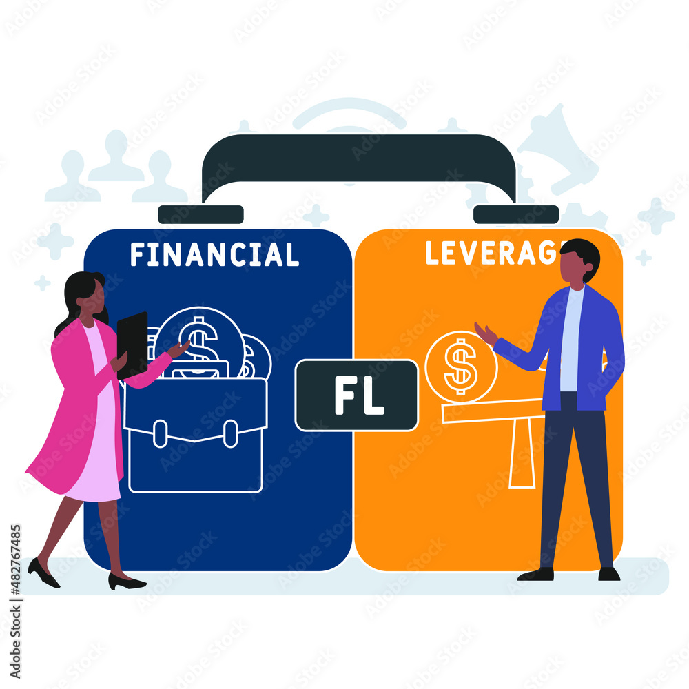 FL - Financial Leverage acronym. business concept background. vector ...