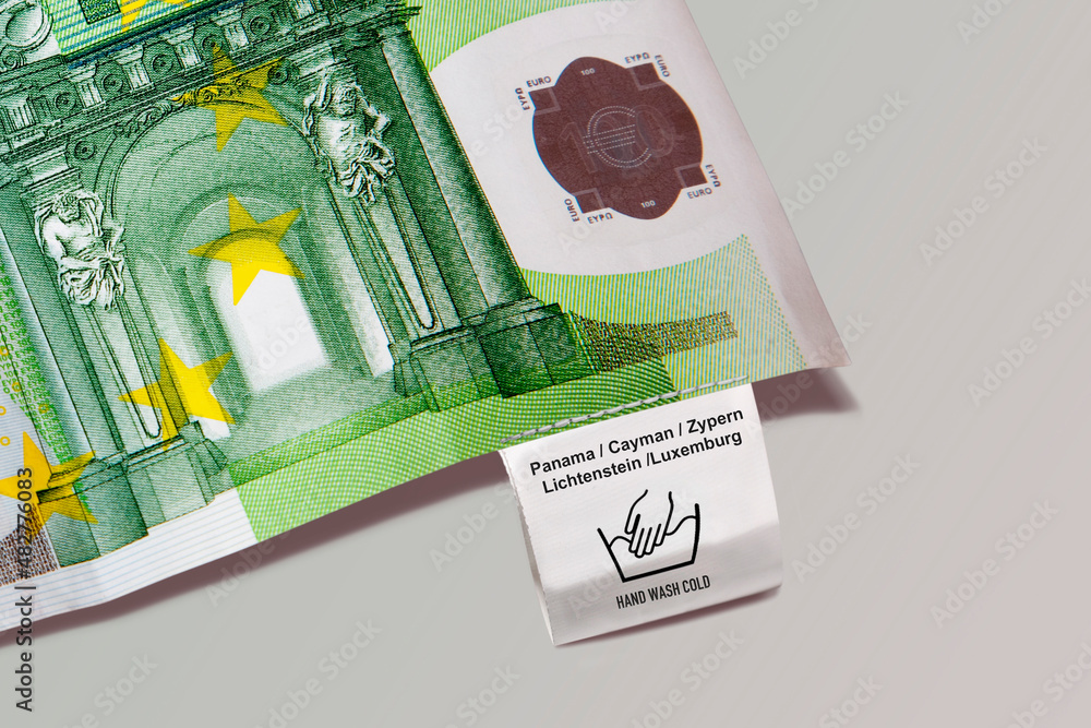 Photo & Art Print Eurobanknote mit Waschanleitung, artfocus