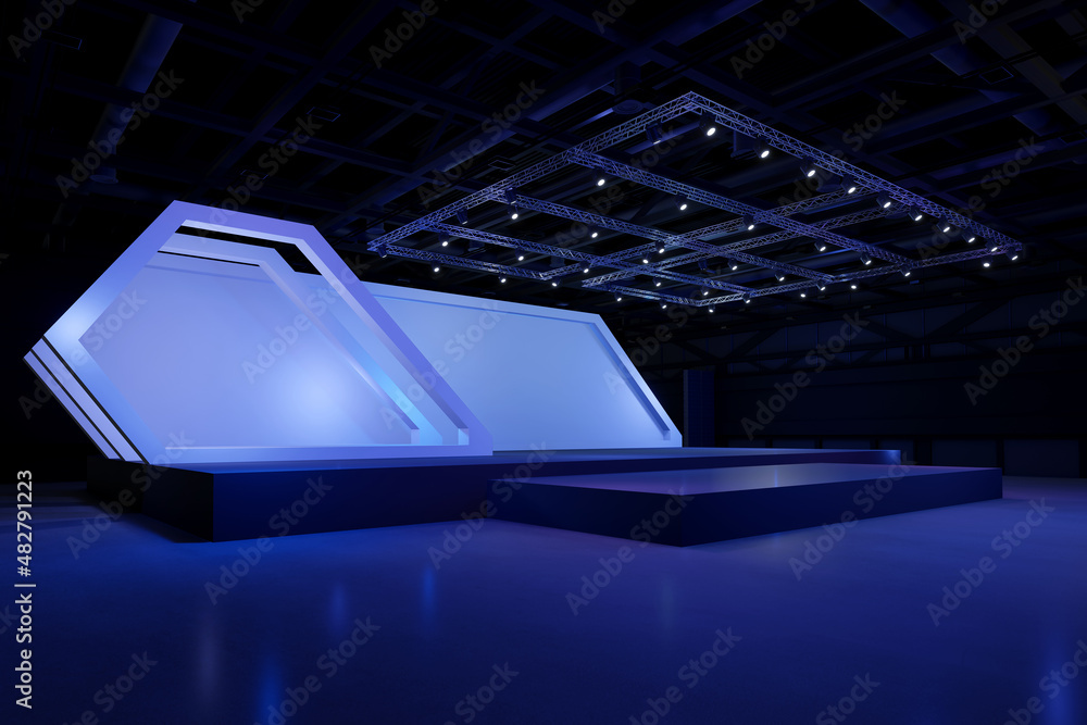 Empty stage Design for mockup and Corporate identity,Display.Platform ...