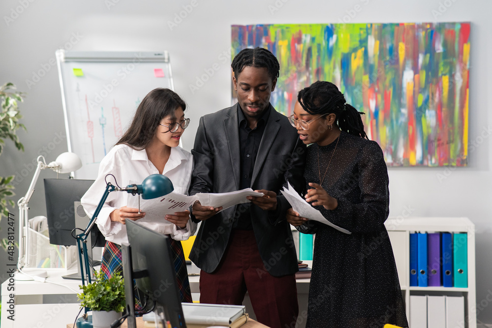 Co-workers of different nationalities jointly set the schedule, the ...