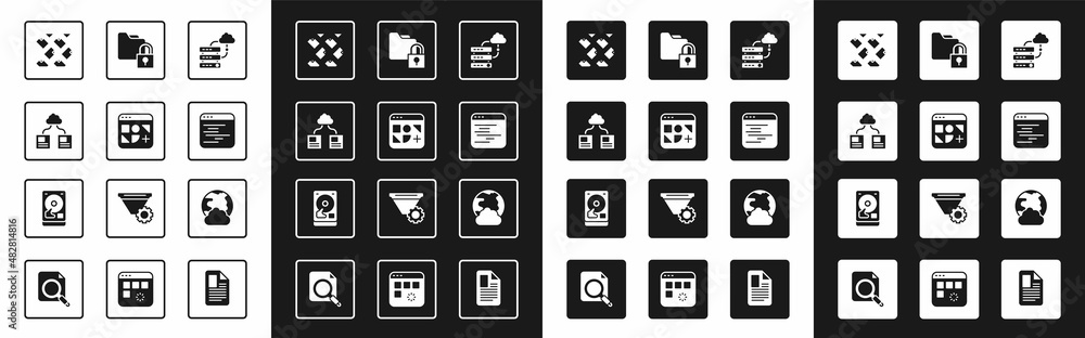 Vetor de Set Network cloud connection, Different files, Cloud ... Vetor de Set Network cloud connection, Different files, Cloud ...