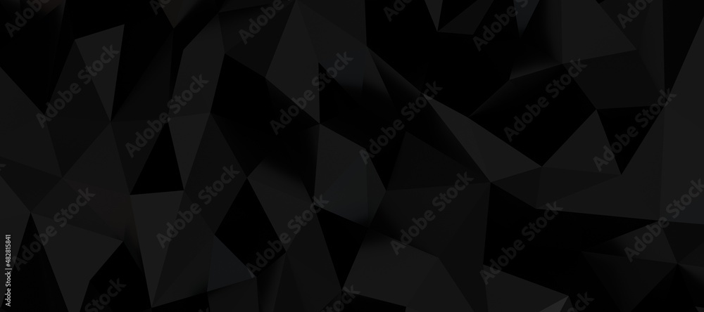 Abstract Dynamic Black Background with Various Shape Design. Usable for ...