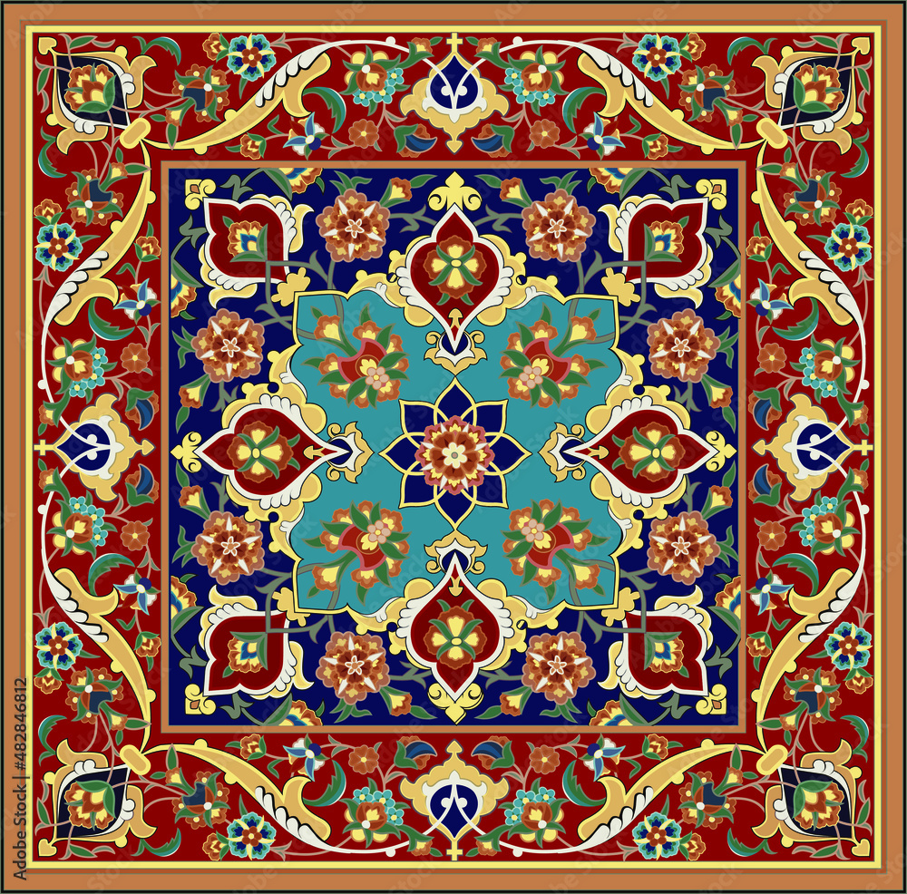 Persian carpet original design, tribal vector texture. Easy to edit and ...
