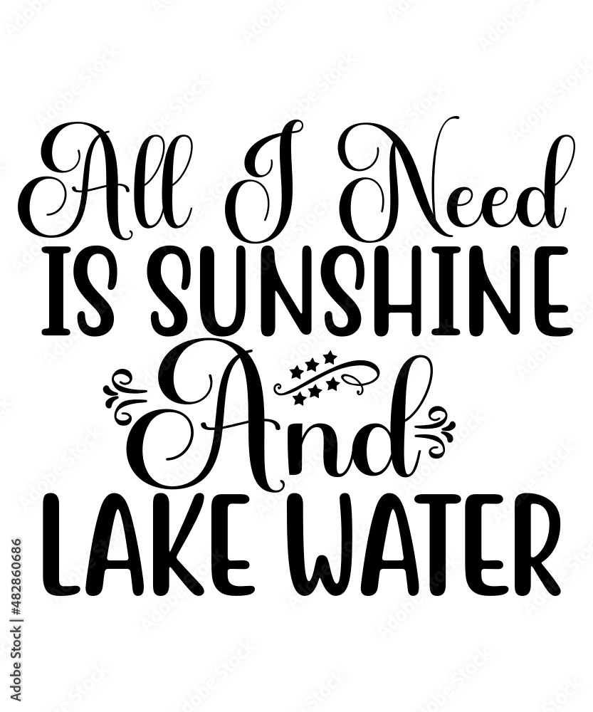 Lake Svg, Lake Svg Bundle Stock Vector | Adobe Stock