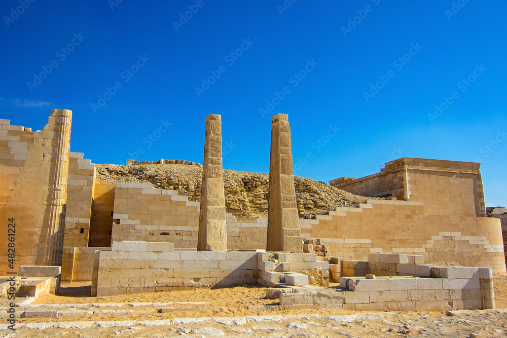 The ruins of Heb-Seb Court, ancient temple as it seen from the Great ...