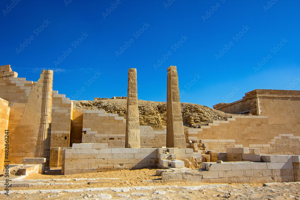 The ruins of Heb-Seb Court, ancient temple as it seen from the Great ...