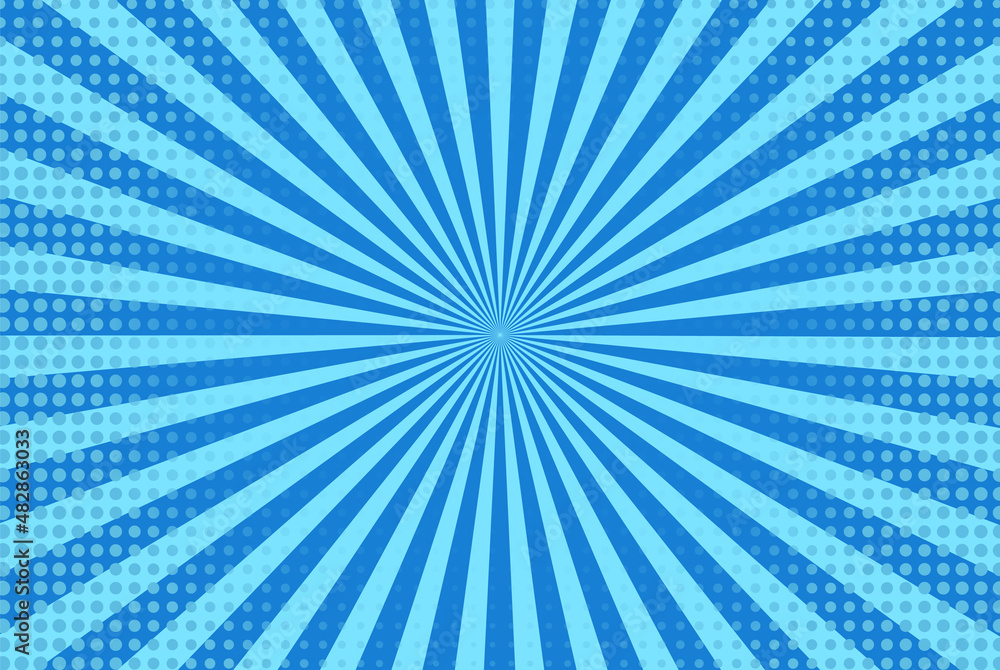 Pop art pattern with halftone. Comic dotted background. Blue half tone ...