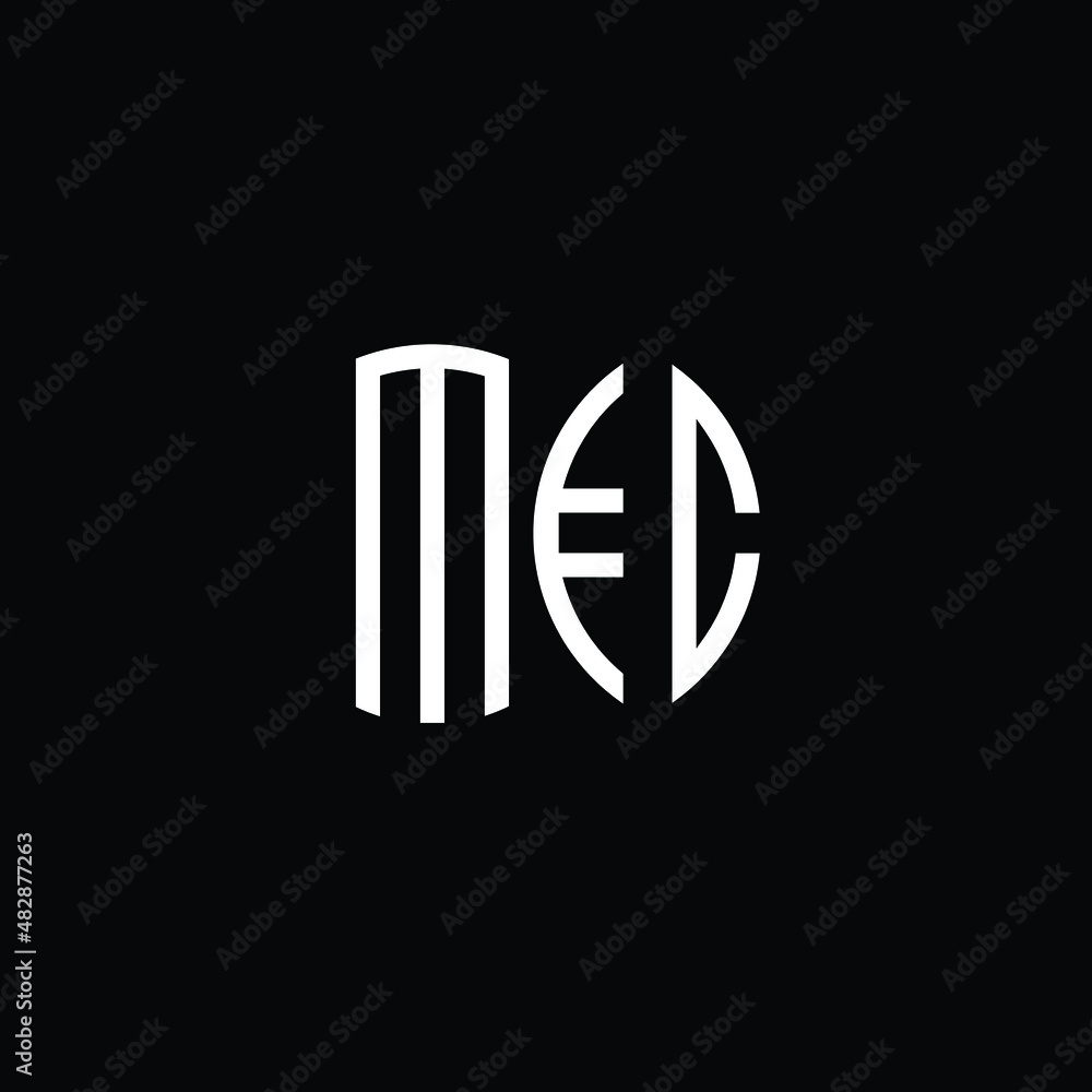 Title: MFC Letter logo design with a circular shape vector in ...