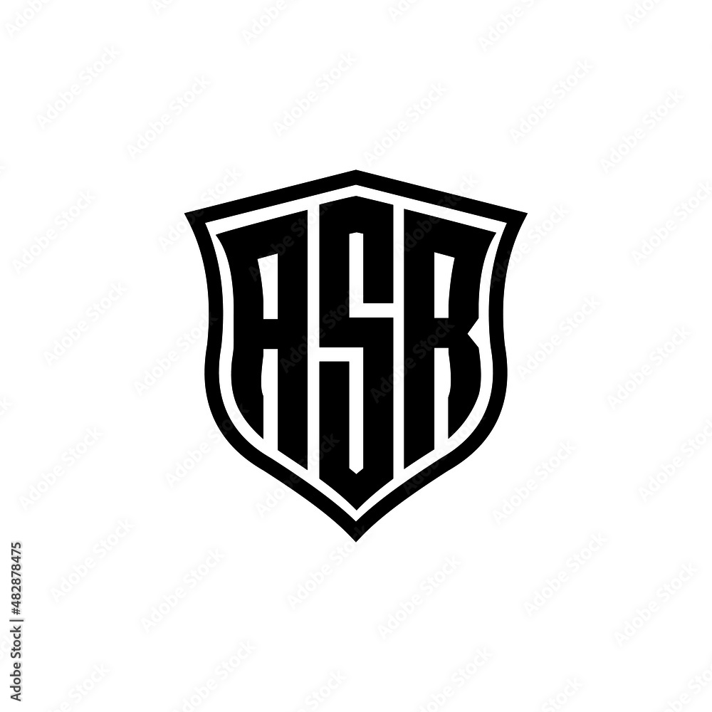 ASR letter logo design with white background in illustrator, vector ...