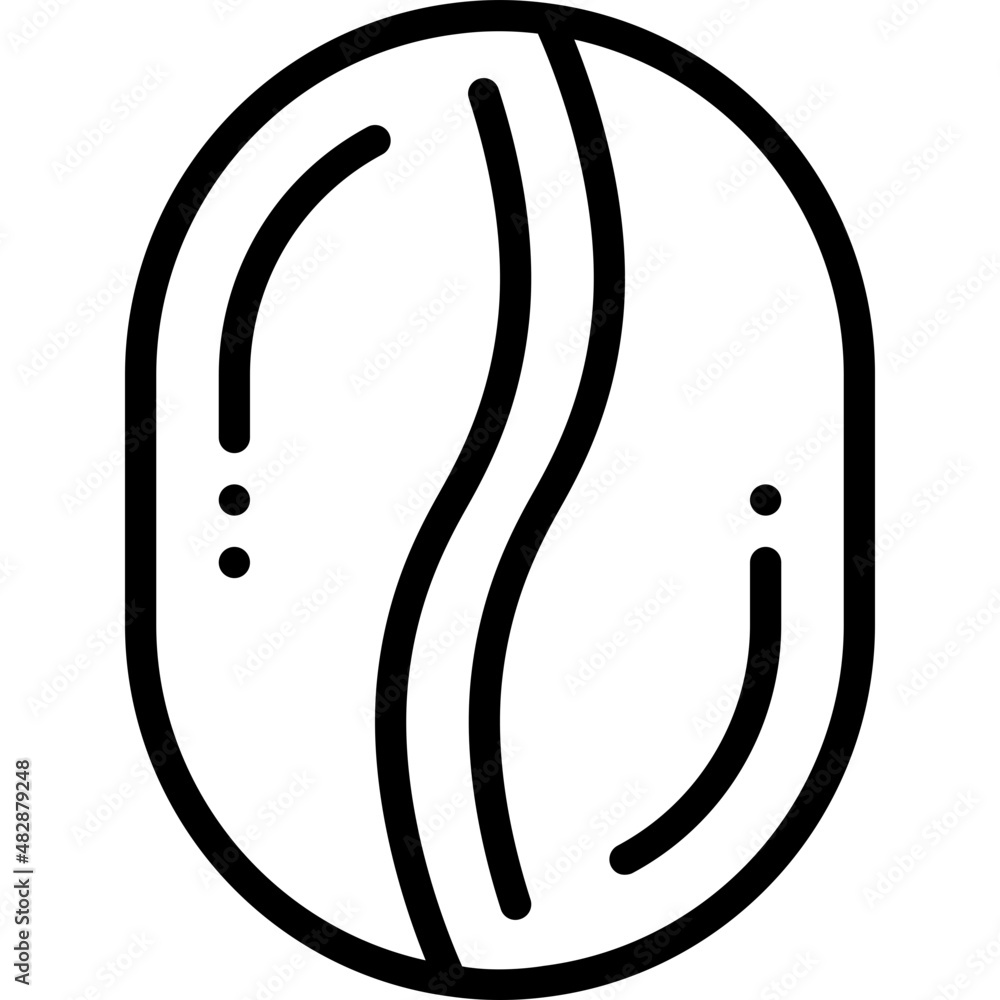coffee bean outline icon Stock Vector | Adobe Stock