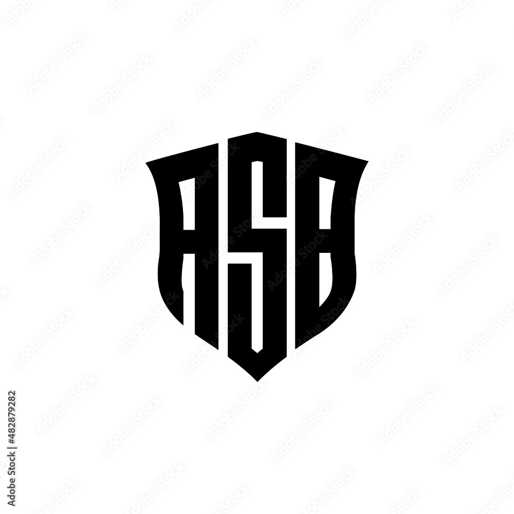 Vecteur Stock ASB letter logo design with white background in ...